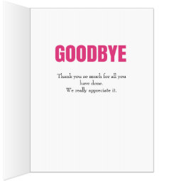 Goodbye Farewell New Job Retirement Card | Zazzle