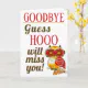 Goodbye Funny Red Farewell Owl Card | Zazzle
