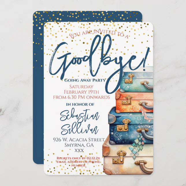 Goodbye Going Away Party Invitation | Zazzle