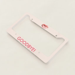 Goodbye Kiss Funny customizable License Plate Frame | Zazzle