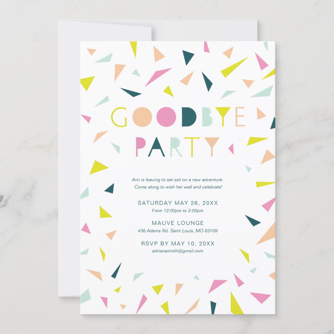 Goodbye Party Invitation | Zazzle