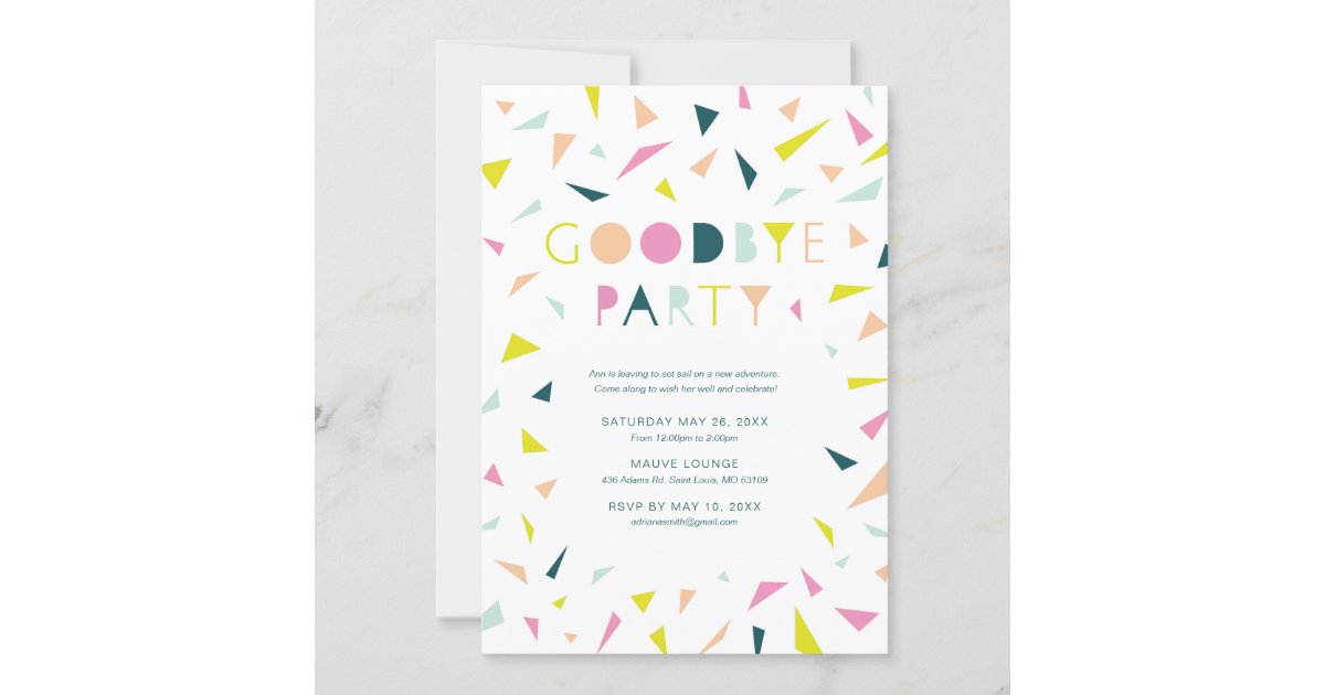 Goodbye Party Invitation | Zazzle