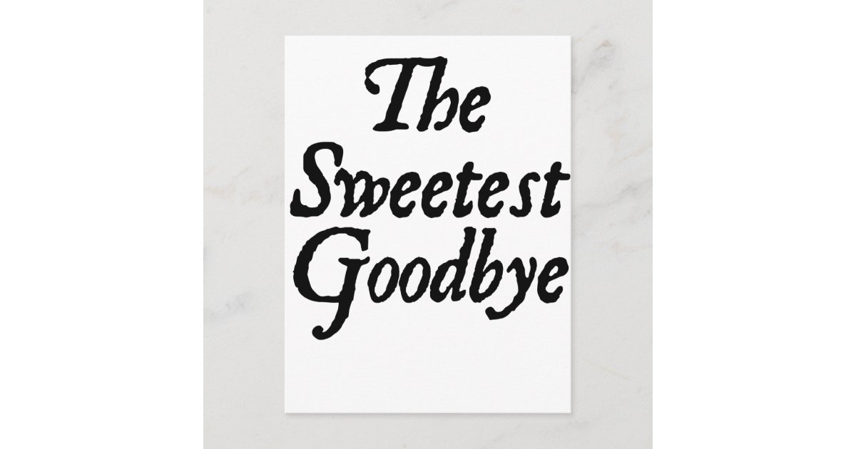 goodbye postcard | Zazzle
