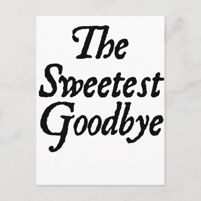 goodbye postcard | Zazzle