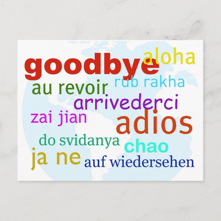 Goodbye Postcard | Zazzle.com
