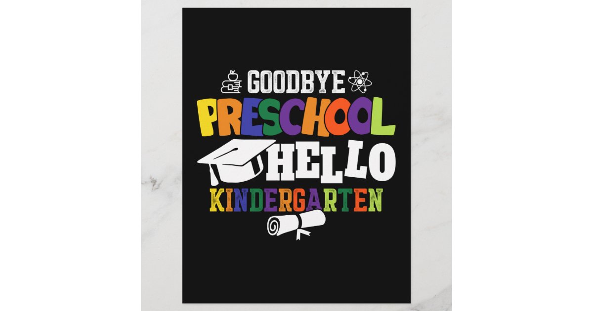 Goodbye Preschool Hello Kindergarten PreK Letterhead | Zazzle