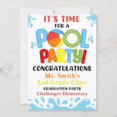 Goodbye School Hello Pool Invitation, End of Year Invitation | Zazzle