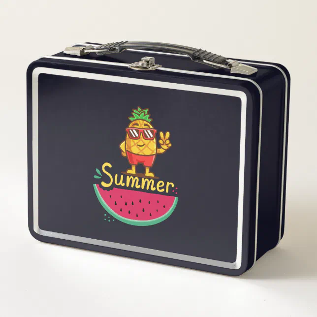 Goodbye School Hello Summer Time Metal Lunch Box | Zazzle