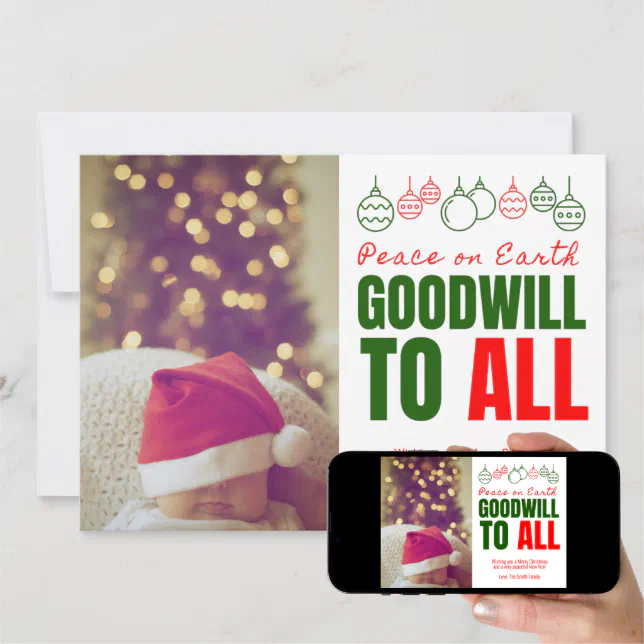 Goodwill to All Photo Card | Zazzle