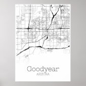 Goodyear Map - Arizona - City Map Poster | Zazzle