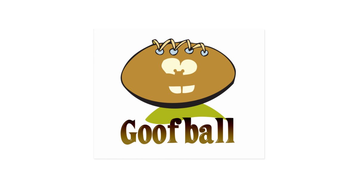 GOOFBALL funny football cartoon character Postcard | Zazzle