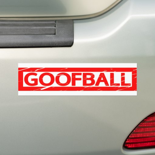 Goofball Stamp Bumper Sticker | Zazzle