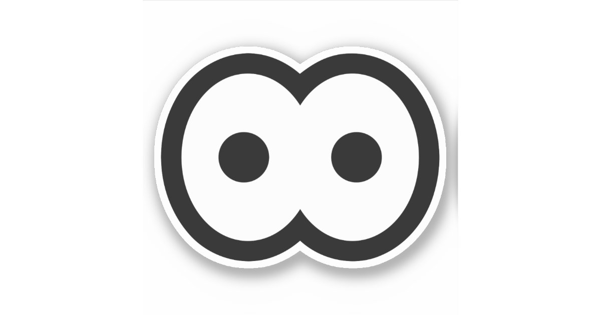 Goofy Cartoon Eyeball Vinyl Sticker | Zazzle