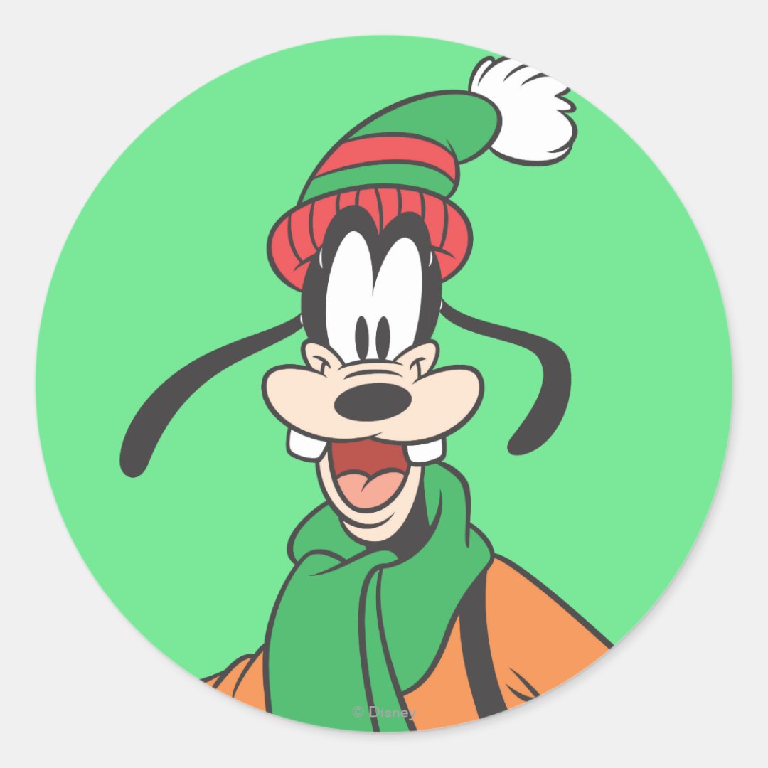 Goofy Classic Round Sticker | Zazzle