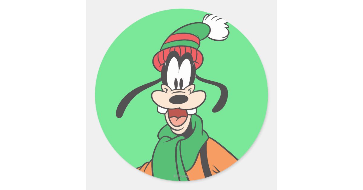 Goofy Classic Round Sticker | Zazzle