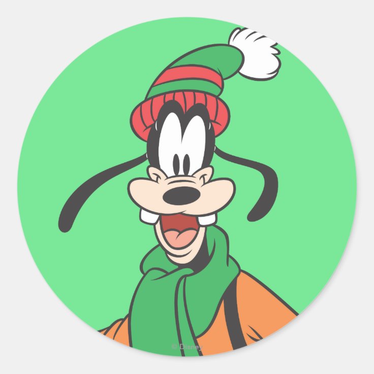 Goofy Classic Round Sticker | Zazzle