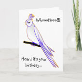 Goofy cockatiel card | Zazzle