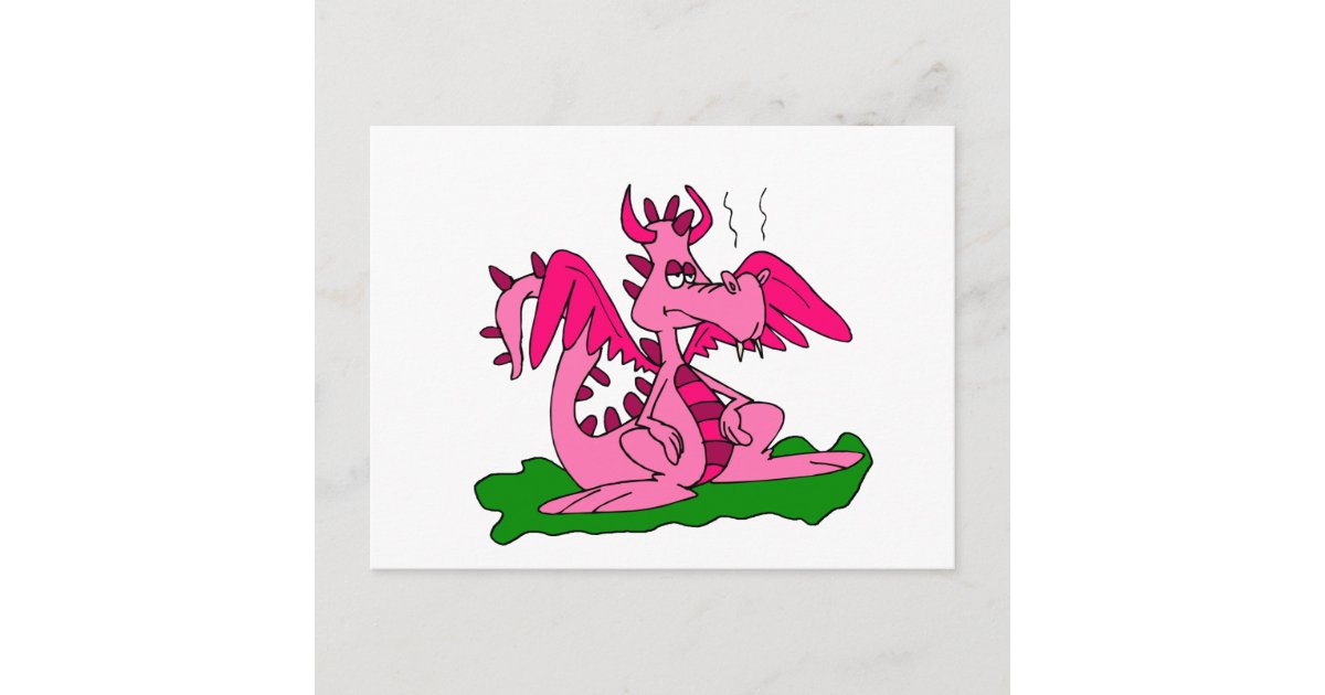 Goofy Dragon Cute Postcard | Zazzle