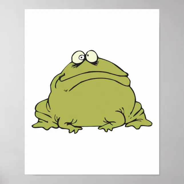 goofy fat frog poster | Zazzle