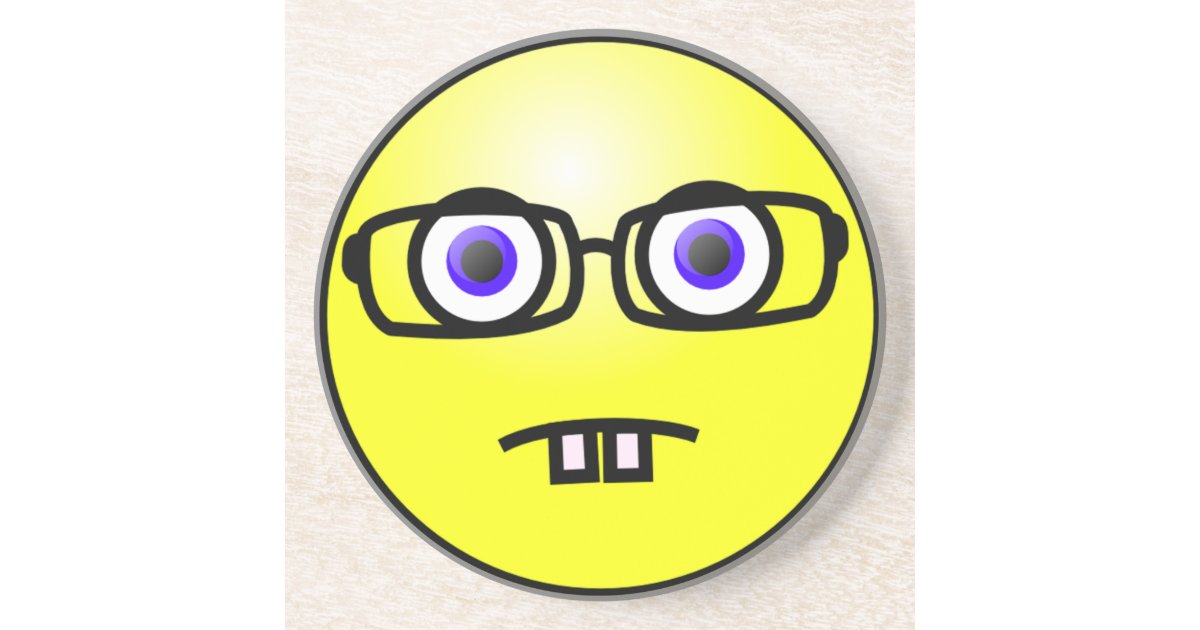 Goofy Geek Face Coaster | Zazzle