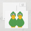 Goofy Green Ducks Postcard | Zazzle