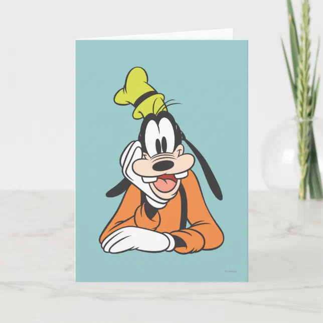 Goofy | Hand on Chin Card | Zazzle