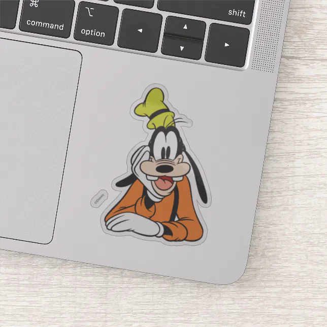 Goofy | Hand on Chin Sticker | Zazzle