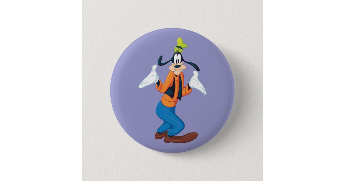 Goofy | Hands Out Button | Zazzle