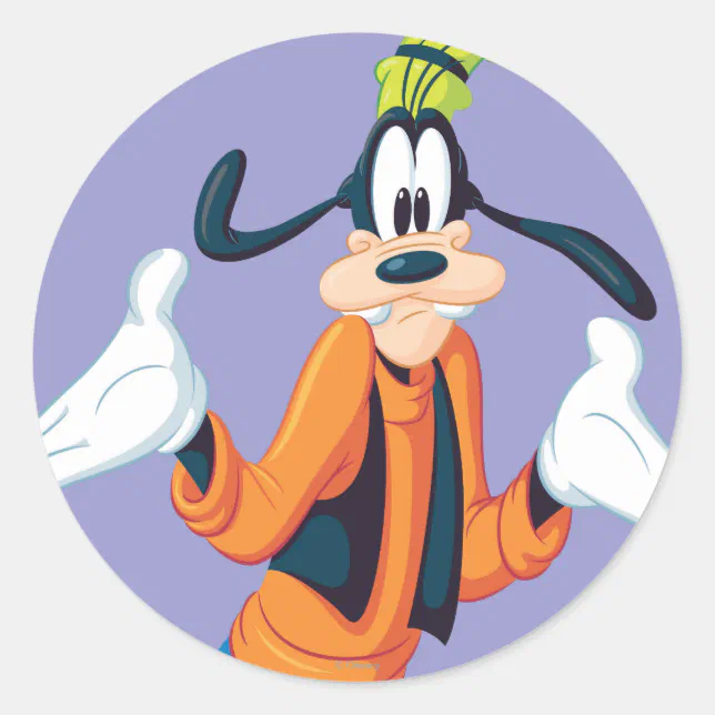 Goofy | Hands Out Classic Round Sticker | Zazzle