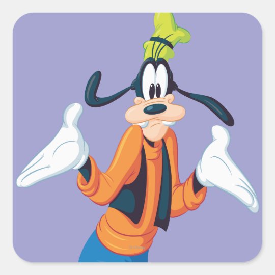 Goofy | Hands Out Square Sticker | Zazzle.com