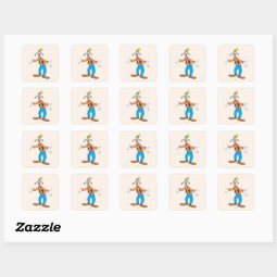 Goofy | Hands Wide Square Sticker | Zazzle