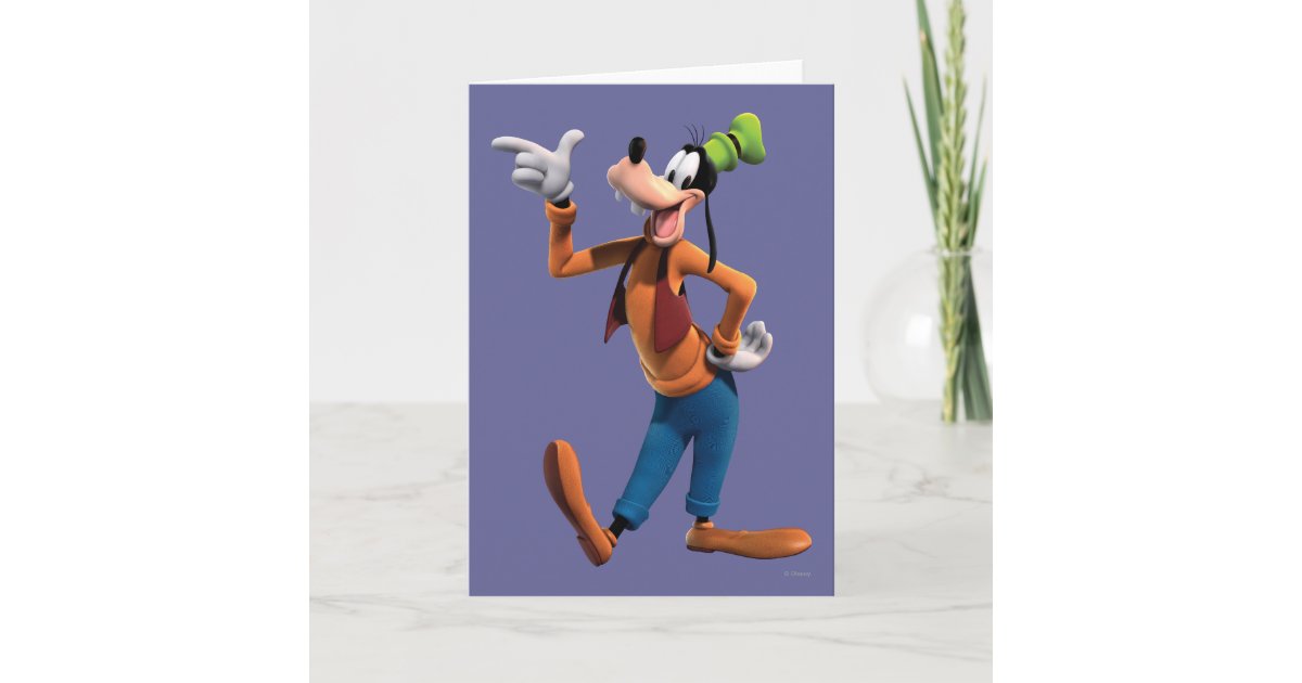 Goofy | Pointing Card | Zazzle