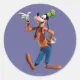 Goofy | Pointing Classic Round Sticker | Zazzle