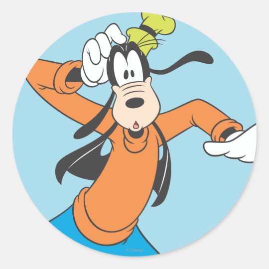 Goofy | Scratching Head Classic Round Sticker | Zazzle.com