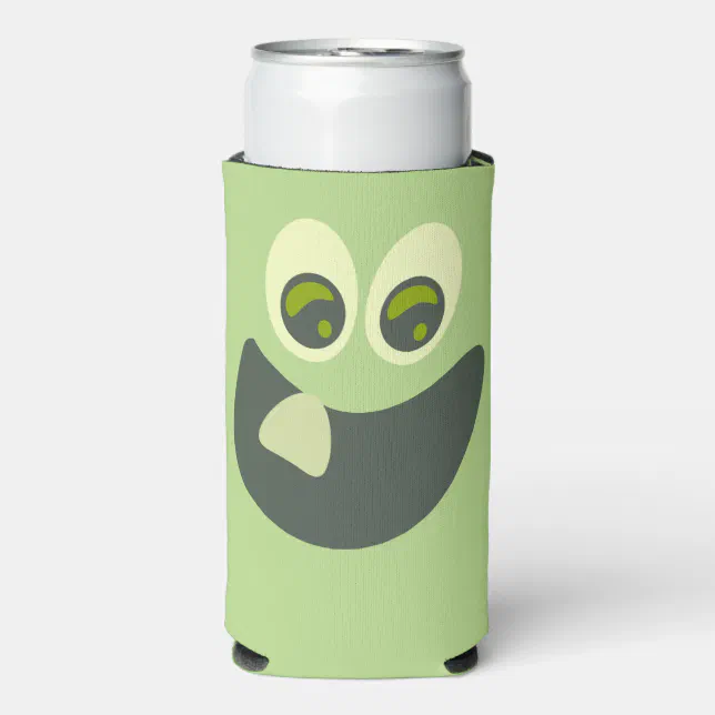 Goofy Tooth Grin Funny Novelty Cartoon Art Seltzer Can Cooler | Zazzle