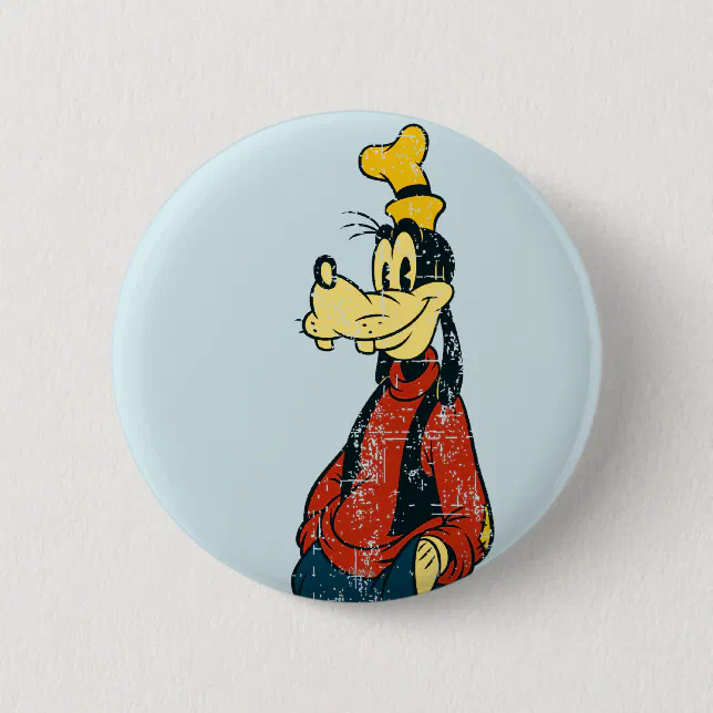 Goofy | Vintage Pinback Button | Zazzle