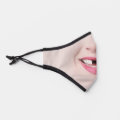 Goofy Woman's Smile With Missing Tooth Premium Face Mask | Zazzle