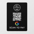Google Pay QR Code Scan to Pay Modern Logo Black Window Cling | Zazzle