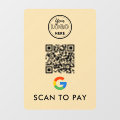 Google Pay QR Code Scan to Pay Modern Logo Groovy Window Cling | Zazzle