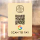 Google Pay QR Code Scan to Pay Modern Logo Groovy Window Cling | Zazzle