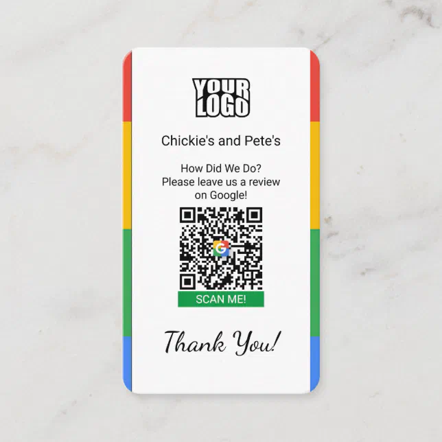 Google Review Business Card For Small Businesses | Zazzle
