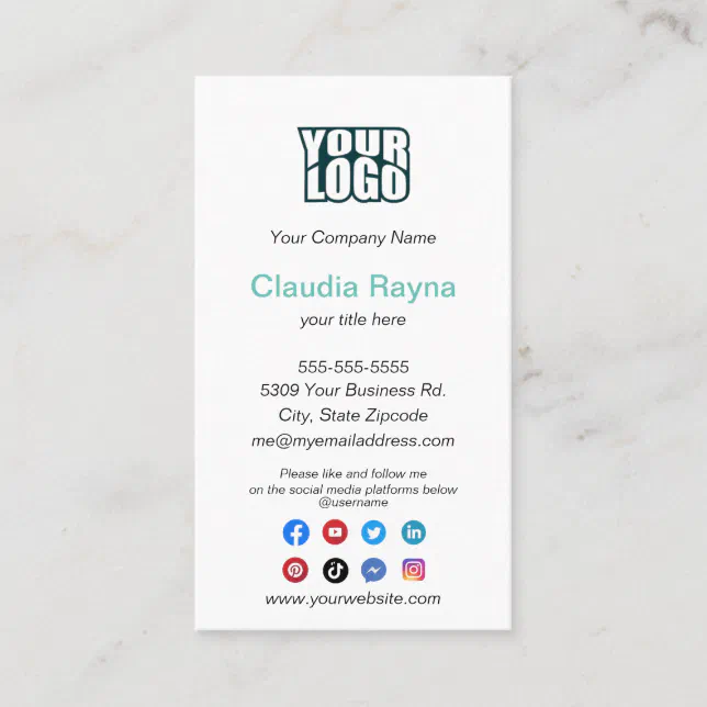 Google Review - Business Card with Social Media | Zazzle
