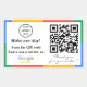 Google Review QR Code Rectangular Sticker | Zazzle