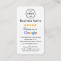 Google Review Request Card with QR code | Zazzle