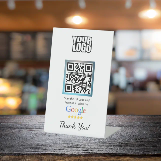 Google Review Stand With QR Code Pedestal Sign | Zazzle