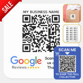 GOOGLE REVIEWS QR code Custom Branded Square Sticker | Zazzle