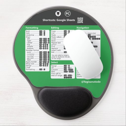 Google Sheets Keyboard Shortcuts for PC Gel Mouse Pad | Zazzle