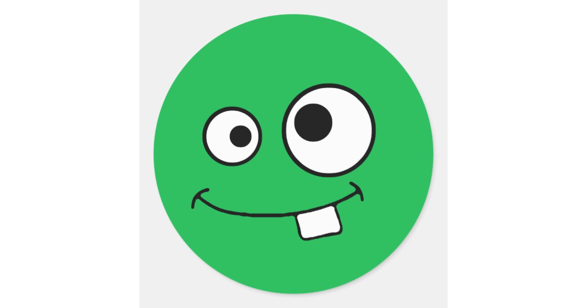 Googly Eyed Green Monster Sticker | Zazzle