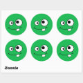 Googly Eyed Green Monster Sticker | Zazzle