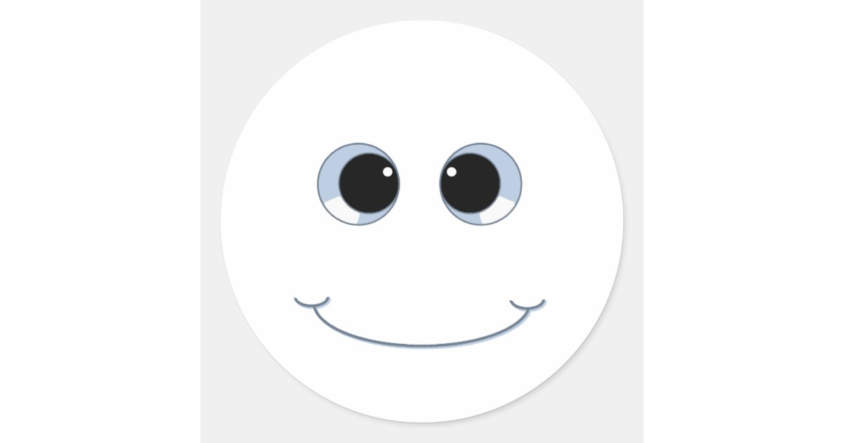 googly eyes face classic round sticker | Zazzle
